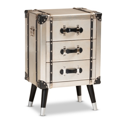 Baxton Studio Dilan 3-Drawer Nightstand | Ashley
