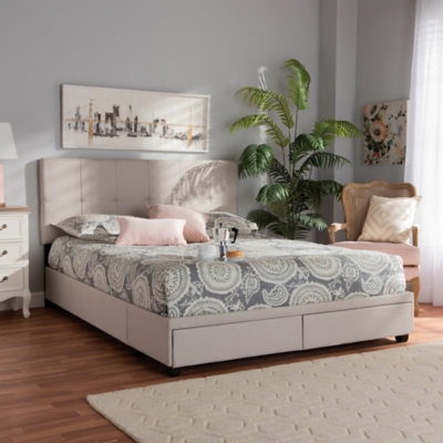 Click here for Netti Upholstered 2-Drawer Platform Storage Bed  B... prices