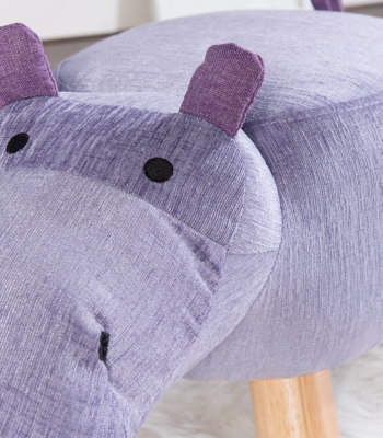 Linon Hadley Hippo Kids Stool | Ashley