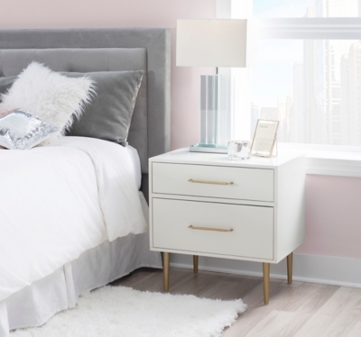 Click here for Blythe 2 Drawer Nightstand  White prices