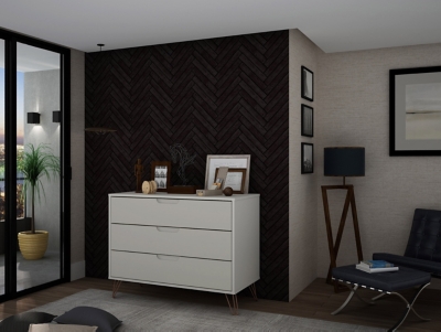Click here for Modern 3 Drawer Dresser  Off White prices