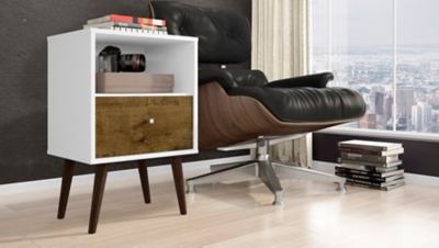 Click here for Liberty 1 Drawer Nightstand  White/Rustic Brown prices
