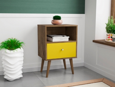 Click here for Liberty 1 Drawer Nightstand  Rustic Brown/Yellow prices