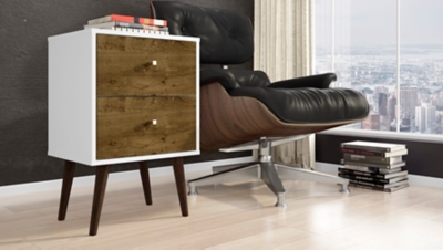 Click here for Liberty 2 Drawer Nightstand  White/Rustic Brown prices