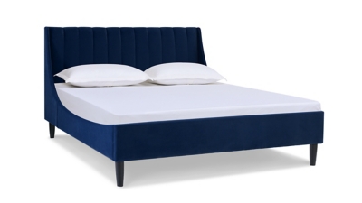 Click here for Aspen Vertical Tufted Platform Bed  Navy Blue prices