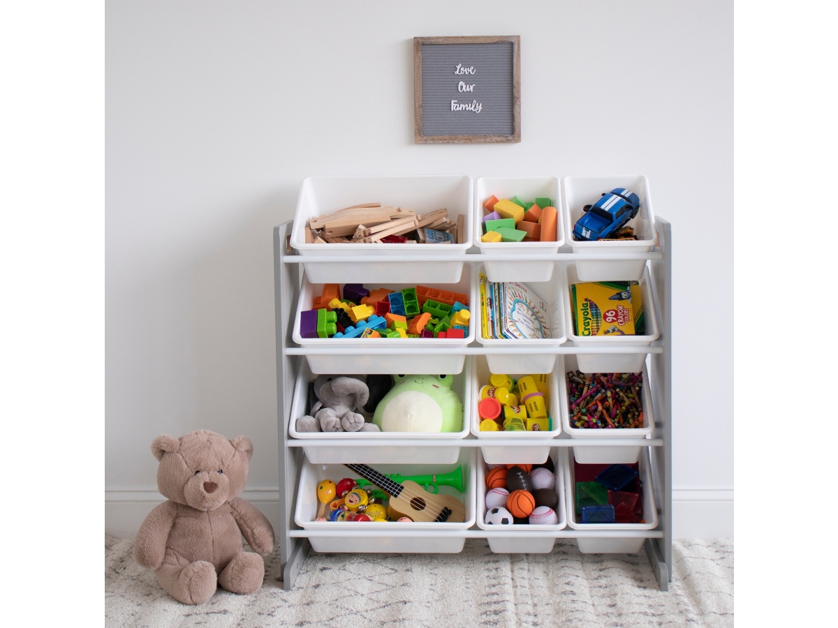 Humble Crew Toy Storage Organizer with 12 Storage Bins Ashley