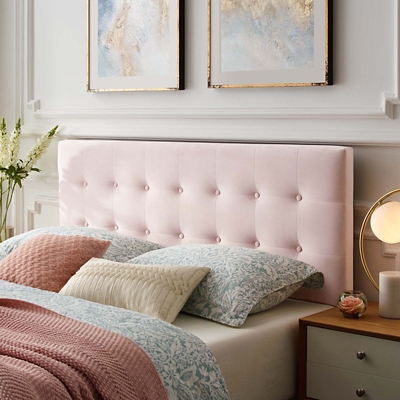 Click here for Emily Biscuit Tufted Velvet Headboard  Pink prices