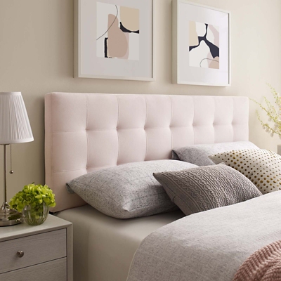Click here for Lily Biscuit Tufted Velvet Headboard  Pink prices