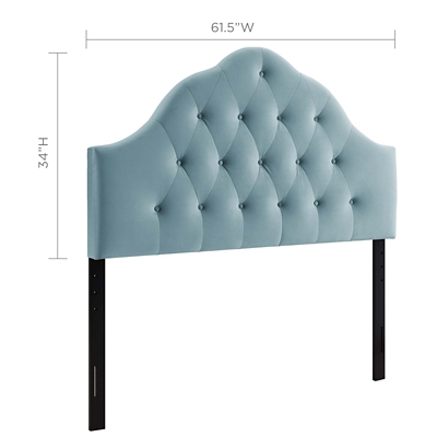 Sovereign Queen Diamond Tufted Velvet Headboard Ashley