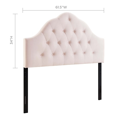 Sovereign Queen Diamond Tufted Velvet Headboard Ashley