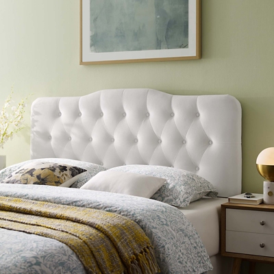 Click here for Annabel Diamond Tufted Velvet Headboard  White prices