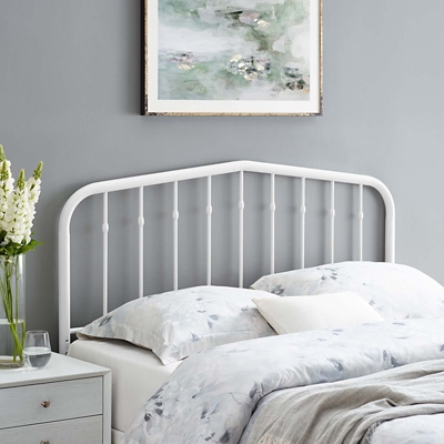 Click here for Lennon King Metal Headboard  White prices