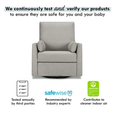Click here for Carters by DaVinci Ethan Swivel Recliner  Gray prices