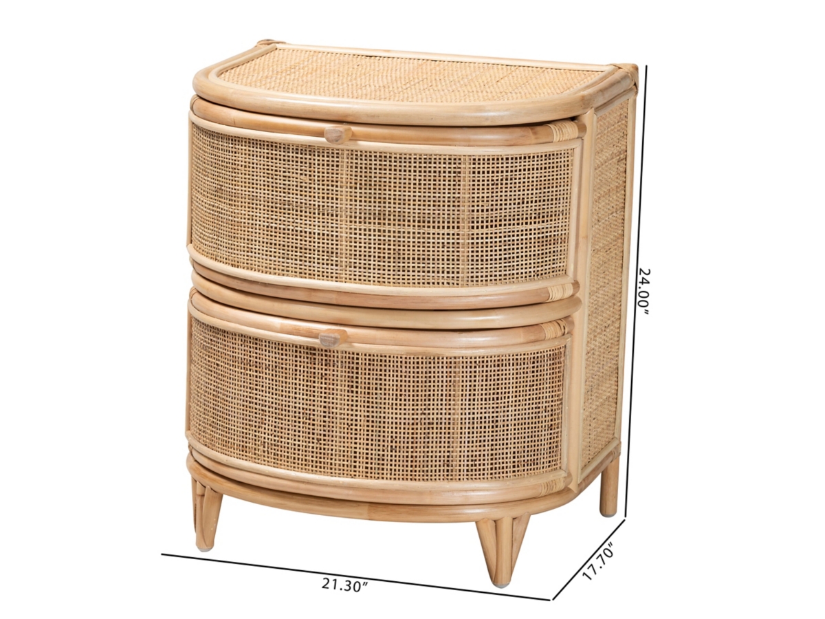 Kinship rattan bedside table store