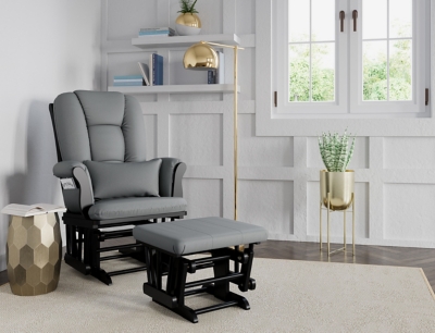 Click here for Storkcraft Tuscany Glider and Ottoman  Black/Gray prices
