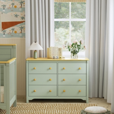 Click here for DaVinci Shea 6-Drawer Dresser  Light Sage/Honey prices