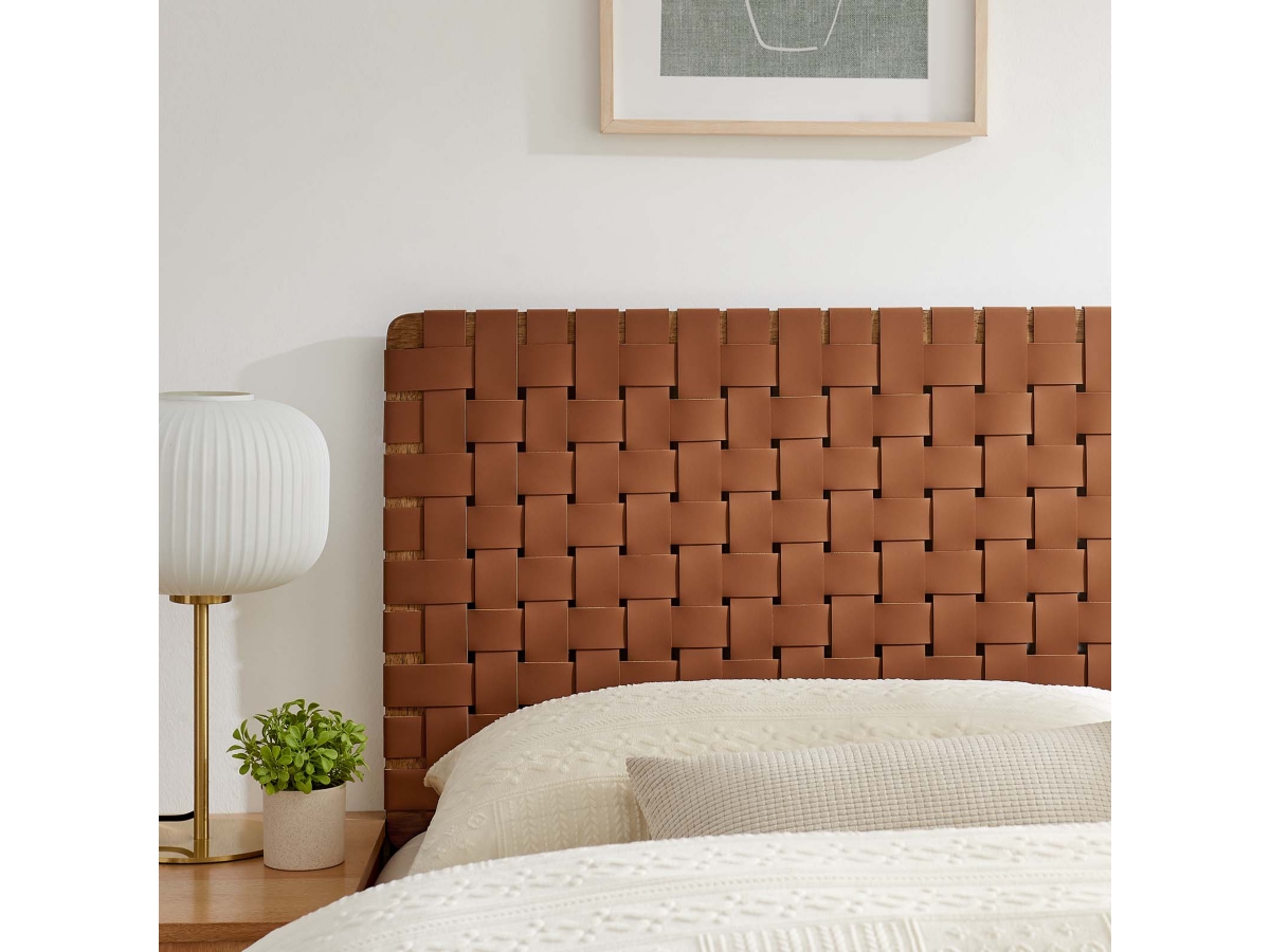 Sparta Weave Queen Vegan Leather Headboard