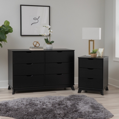 Click here for Linon Pierce Nightstand and Dresser Set  Black prices