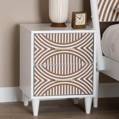 Click here for Baxton Studio Louetta 18 Nightstand  White/Natural... prices
