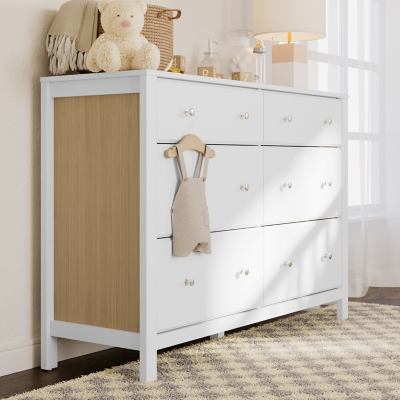 Click here for Storkcraft Horizon 6 Drawer Double Dresser  White/... prices