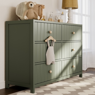 Click here for Graco Teddi 6 Drawer Double Dresser  Olive prices