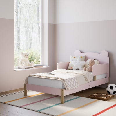 Click here for Storkcraft Teddy Bear Toddler Bed  Blush/Driftwood prices
