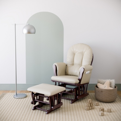 Click here for Storkcraft Hoop Glider and Ottoman  Espresso/Beige prices