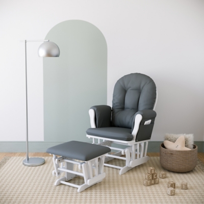 Click here for Storkcraft Hoop Glider and Ottoman  White/Gray prices