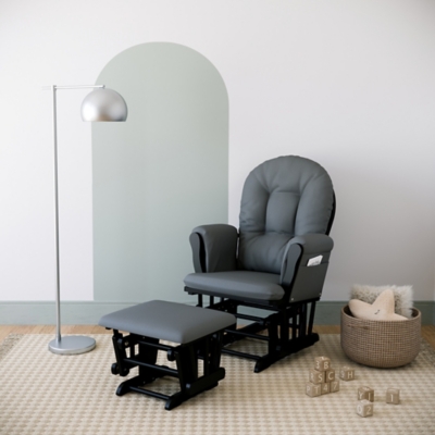 Click here for Storkcraft Hoop Glider and Ottoman  Black/Gray prices