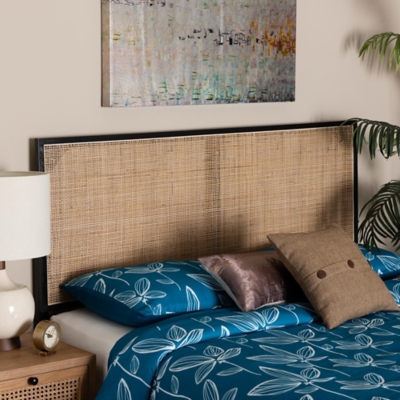 Click here for bali & pari Aurelia Queen Panel Headboard  Black/N... prices