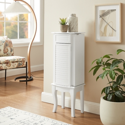 Click here for Linon Elise Jewelry 4 Drawer Armoire  White prices