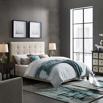 Click here for Modway Melanie Queen Platform Bed  Beige prices