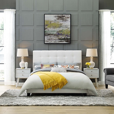 Click here for Modway Melanie Full Platform Bed  White prices