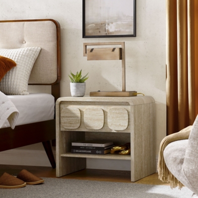 Click here for Modway Toscana 23 1 Drawer Nightstand  Travertine prices