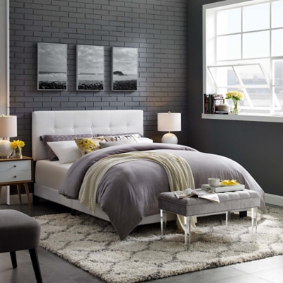 Click here for Modway Amira Full Upholstered Bed  White prices
