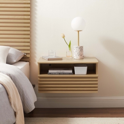 Click here for Modway Render 23 Wall Mount Nightstand  Oak prices