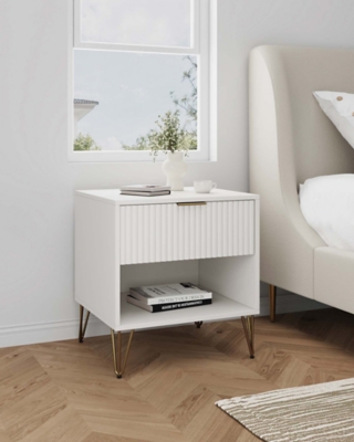 Click here for Manhattan Comfort DUMBO 20 1 Drawer Nightstand  Wh... prices