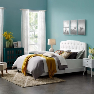 Click here for Modway Amelia Full Upholstered Bed  White prices