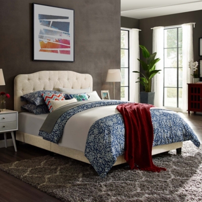 Click here for Modway Amelia King Upholstered Bed  Beige prices