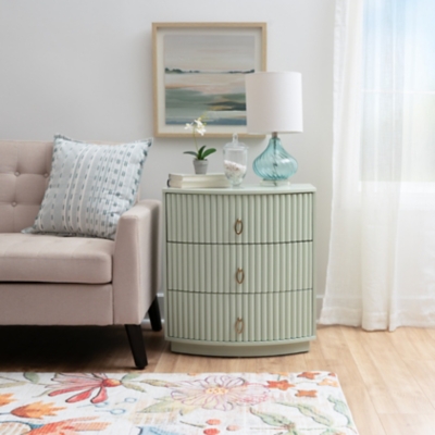 Click here for Linon Kara 24 3 Drawer Nightstand  Sage Green prices