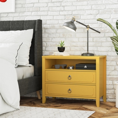 Click here for Novogratz Her 30 2 Drawer Nightstand  Mustard Yell... prices