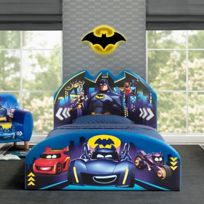 Click here for Delta Children Batman Twin Upholstered Bed  Blue prices