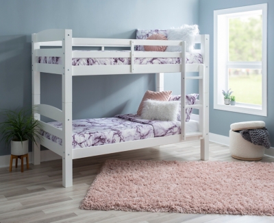 Click here for Linon Cale Twin Bunk Bed  White prices