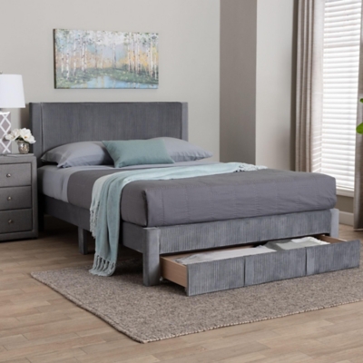 Click here for Baxton Studio Elora Queen Platform Bed With 1 Stor... prices