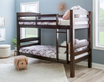 Click here for Linon Cale Twin Over Twin Bunk Bed  Espresso prices