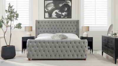 Click here for Jennifer Taylor Brooklyn King Tufted Panel Bed  Op... prices