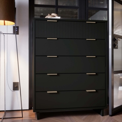 Click here for Manhattan Comfort 38 5 Drawer Dresser  Black prices