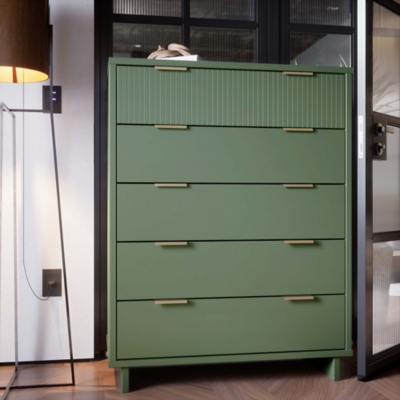 Click here for Manhattan Comfort 38 5 Drawer Dresser  Sage Green prices