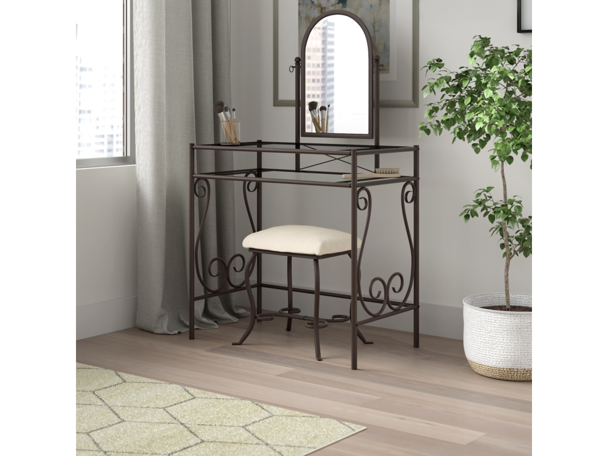 Leah Metal Vanity Set Ashley