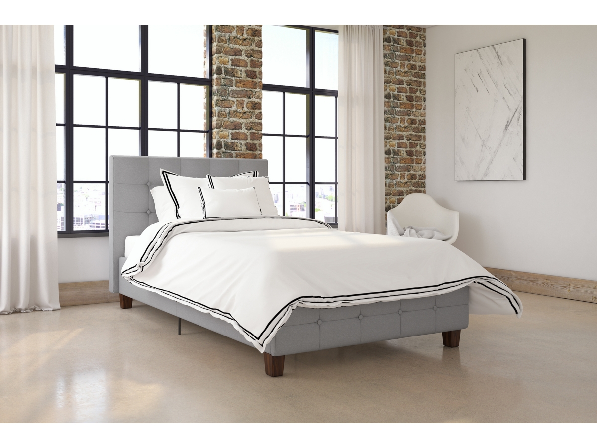 Rose upholstered bed store